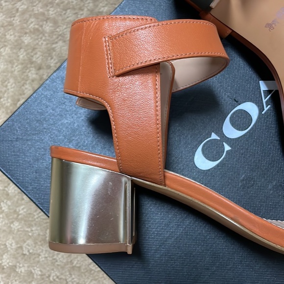 Coach | Shoes | Coach Marci Sandals Leather And Raffia Upper | Poshmark